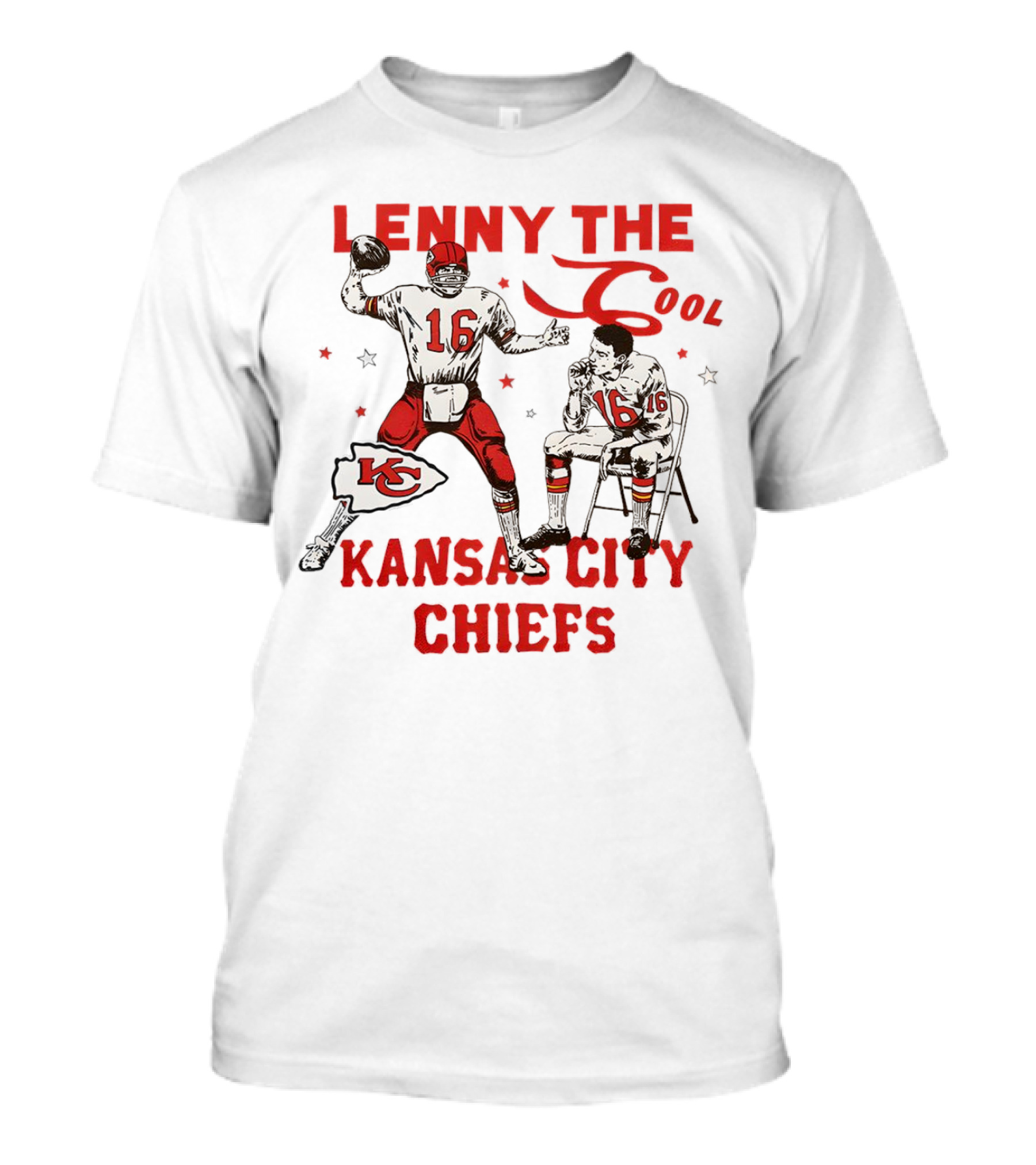 Lenny The Cool Len Dawson Kansas City Chiefs 16 T-Shirt
