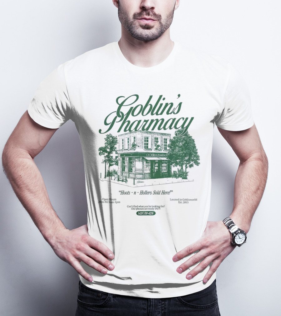 Goblin’s Pharmacy Hocus-n-Hollers Sold Here Since 1921 T-Shirt