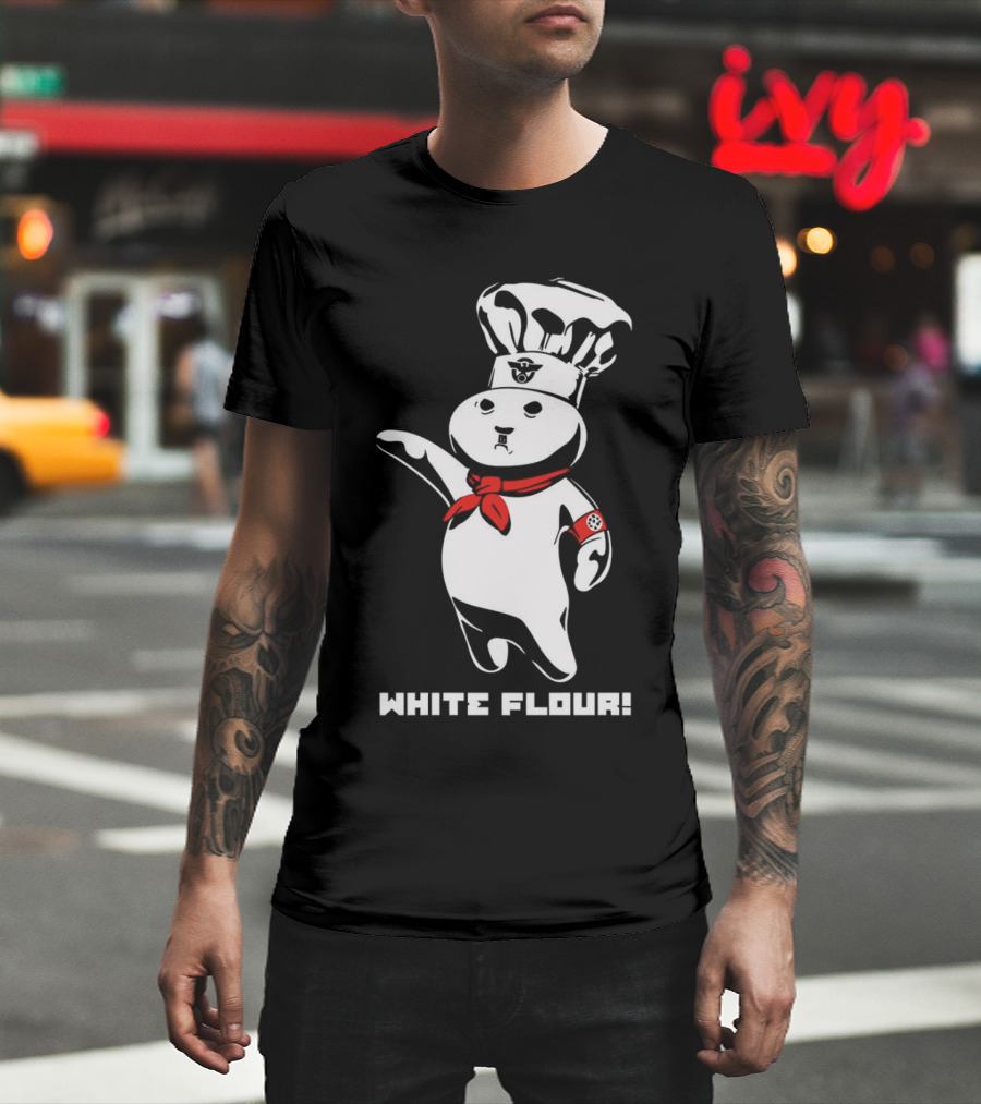 White Flour Funny Character Chef Satire T-Shirt