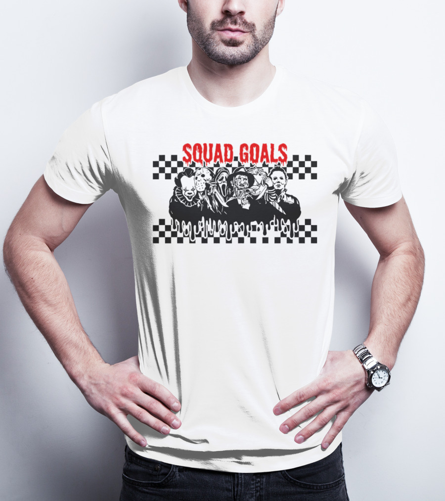 Squad Goals Halloween Horror Character Vintage Icons T-Shirt