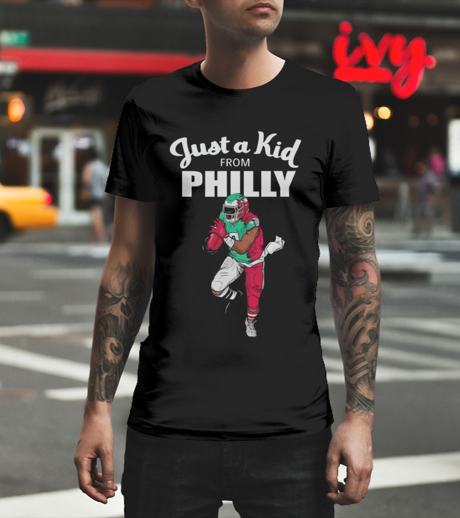 Just A Kid From Philly Swift Number 0 Football Player T-Shirt