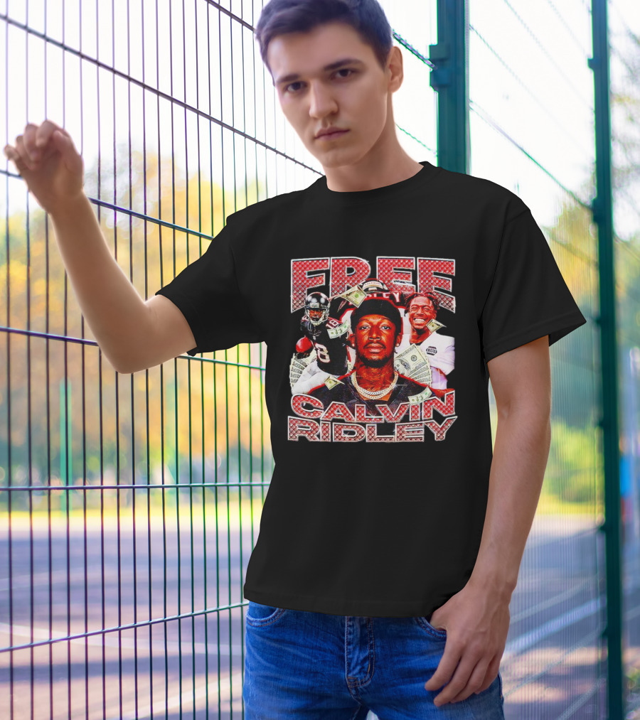 Free Calvin Ridley Atlanta Falcons 18 Vintage Football Player T-Shirt