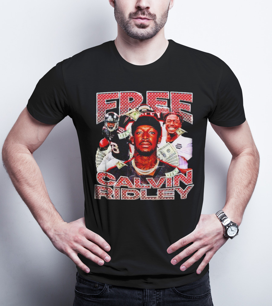 Free Calvin Ridley Atlanta Falcons 18 Vintage Football Player T-Shirt