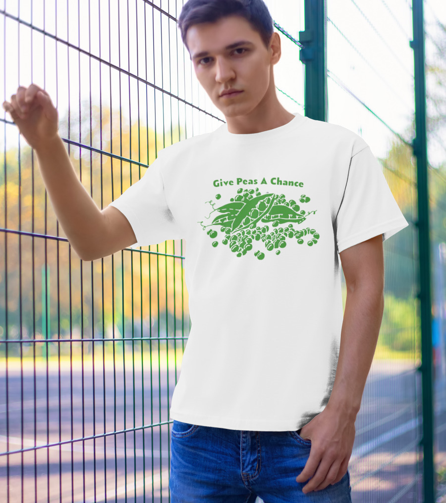 Give Peas A Chance Peapod Green Playful T-Shirt