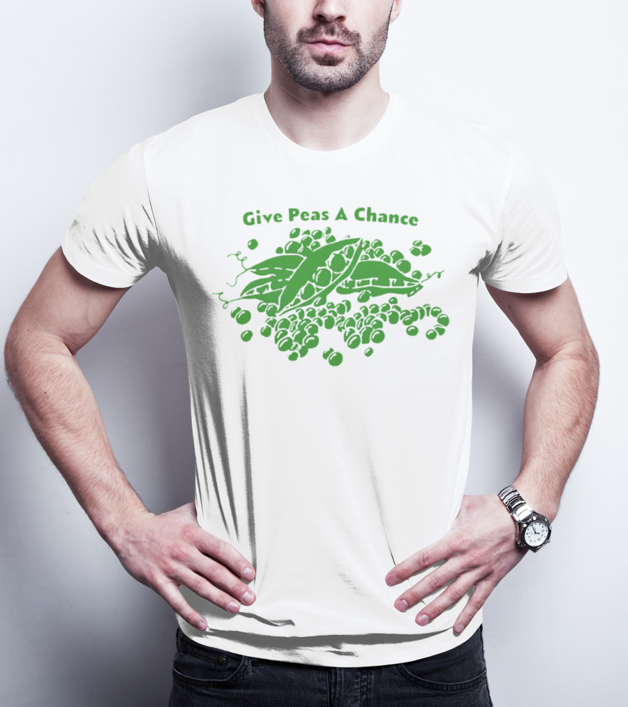 Give Peas A Chance Peapod Green Playful T-Shirt