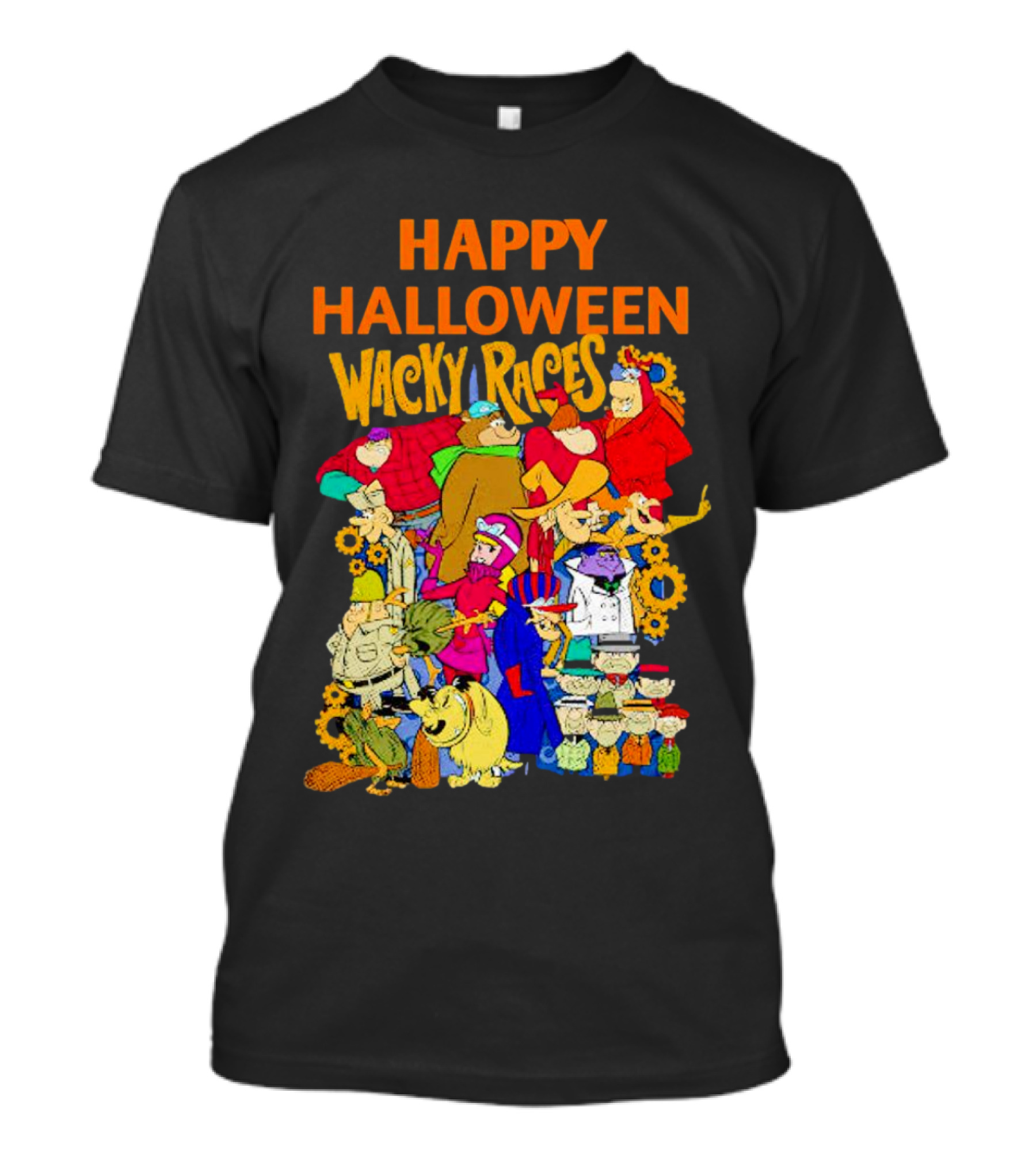 Happy Halloween Wacky Races Characters T-Shirt