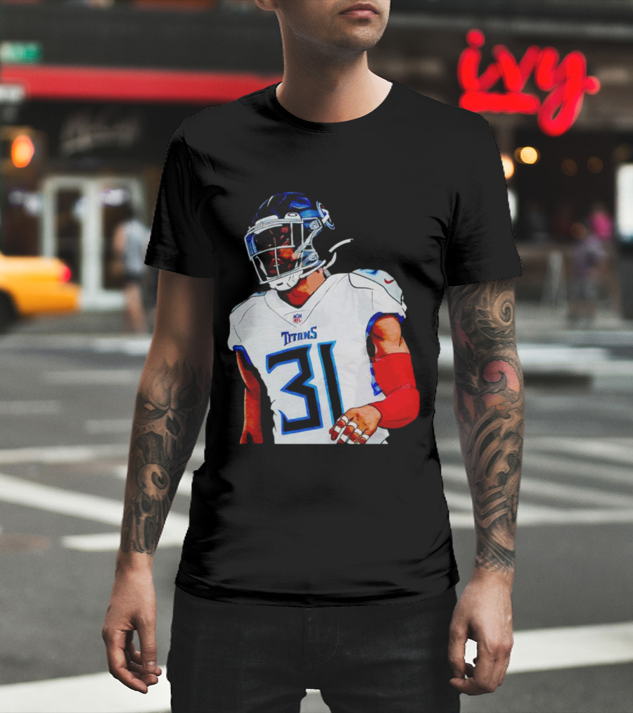 Kevin Byard Tennessee Titans 31 Cartoon NFL Player T-Shirt