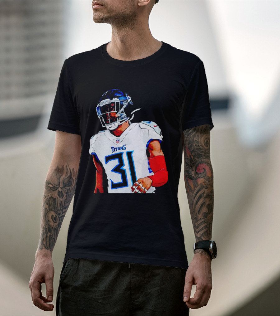 Kevin Byard Tennessee Titans 31 Cartoon NFL Player T-Shirt