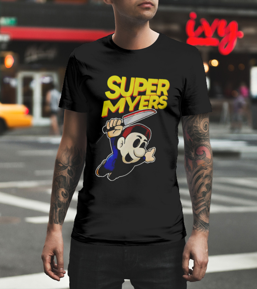 Super Myers Halloween Mario T-Shirt