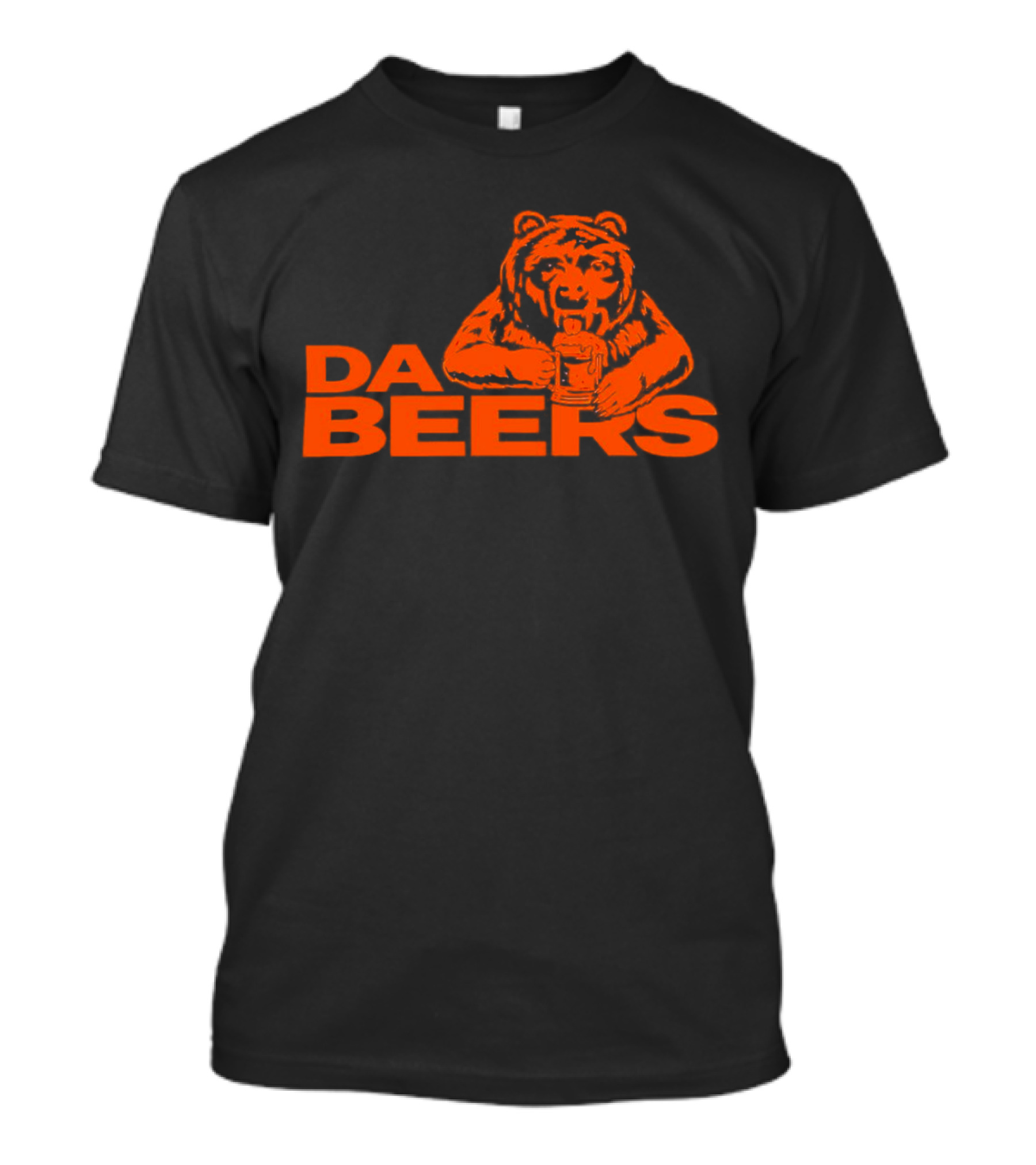 Da Beers Chicago Bears Football Beer Drinking Bear T-Shirt