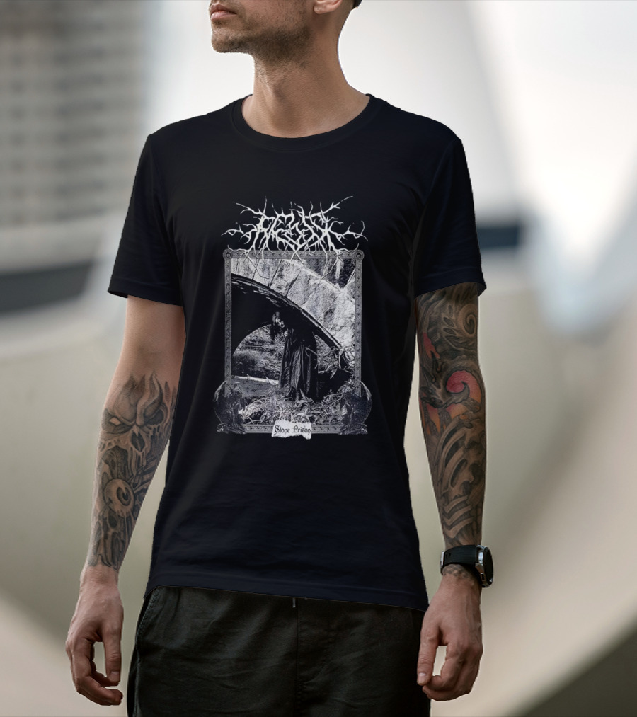 Frosk Stone Prison Gothic Monochrome T-Shirt