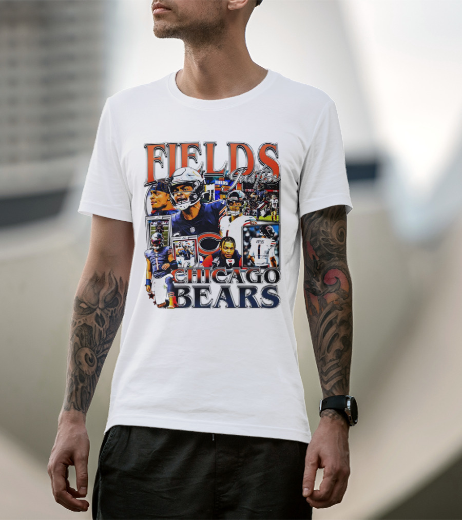 Fields Justin Chicago Bears Football T-Shirt
