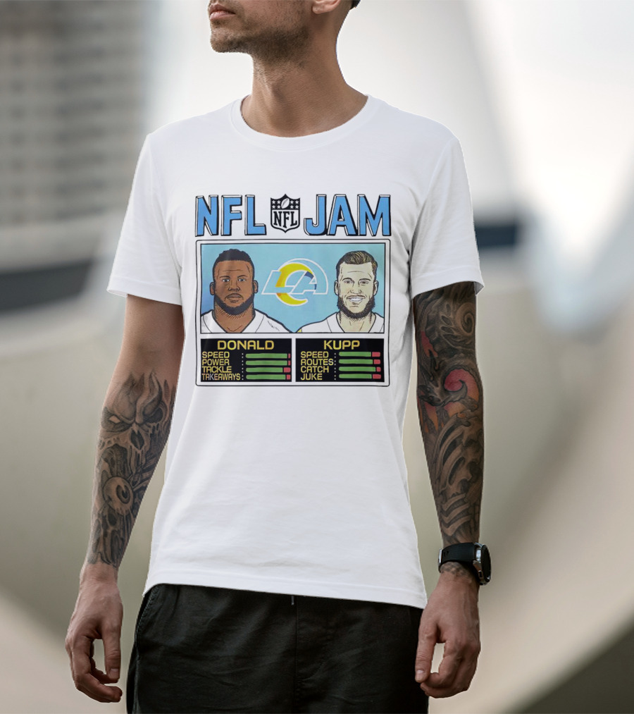 NFL Jam Rams Donald Kupp Speed Power Tackles Routes T-Shirt