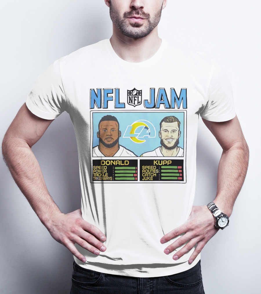 NFL Jam Rams Donald Kupp Speed Power Tackles Routes T-Shirt