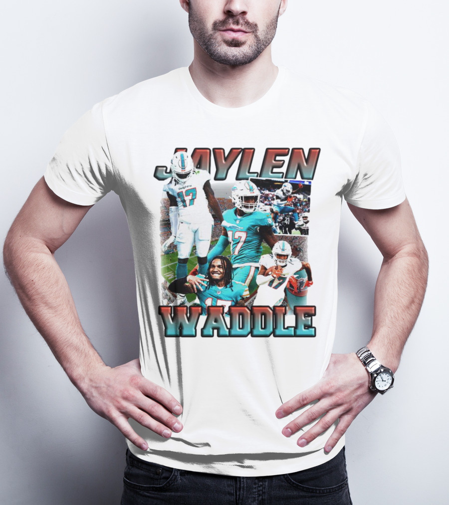 Jaylen Waddle Miami Dolphins Football Player Number 17 T-Shirt
