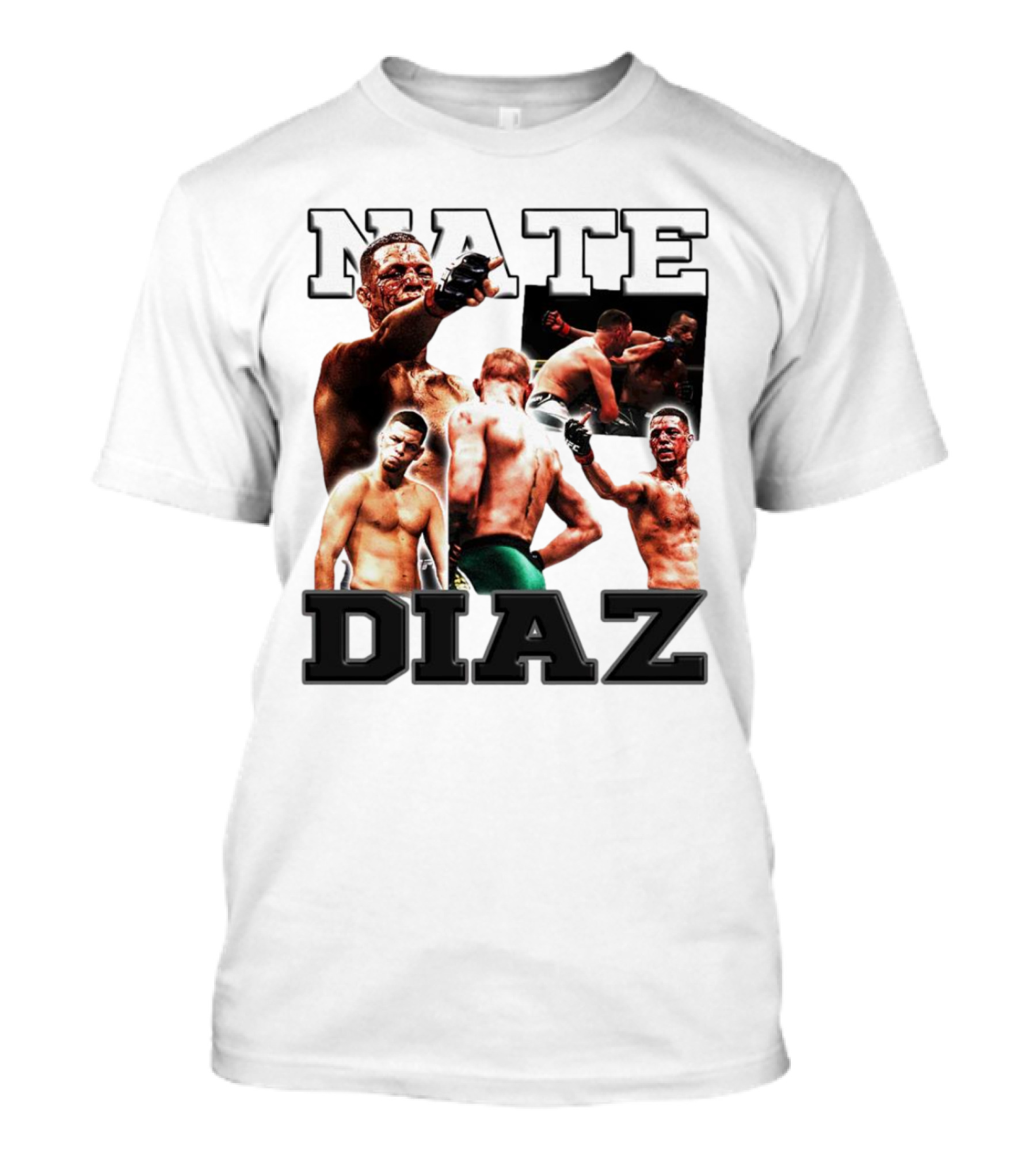 Nate Diaz MMA Fight Collage T-Shirt