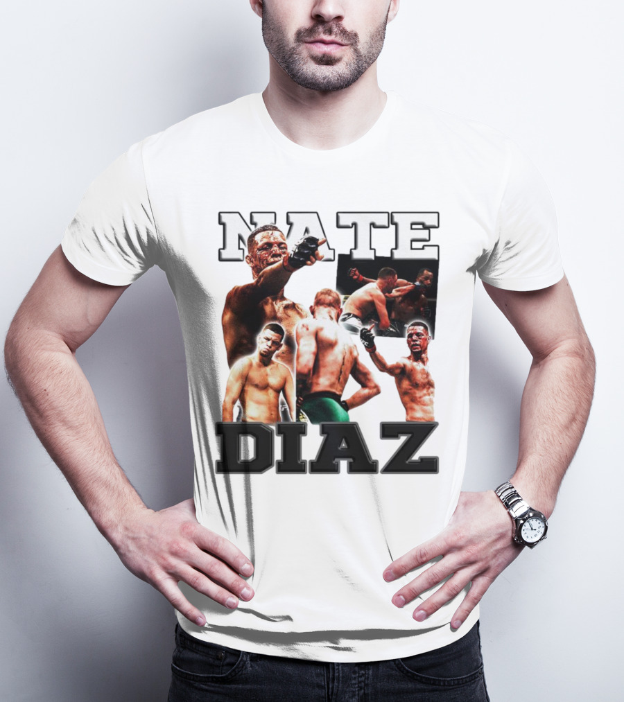 Nate Diaz MMA Fight Collage T-Shirt