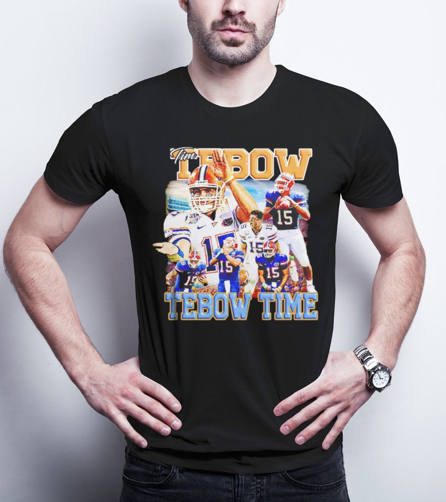 Tim Tebow Florida Gators Football Tebow Time 15 Quarterback Legend T-Shirt