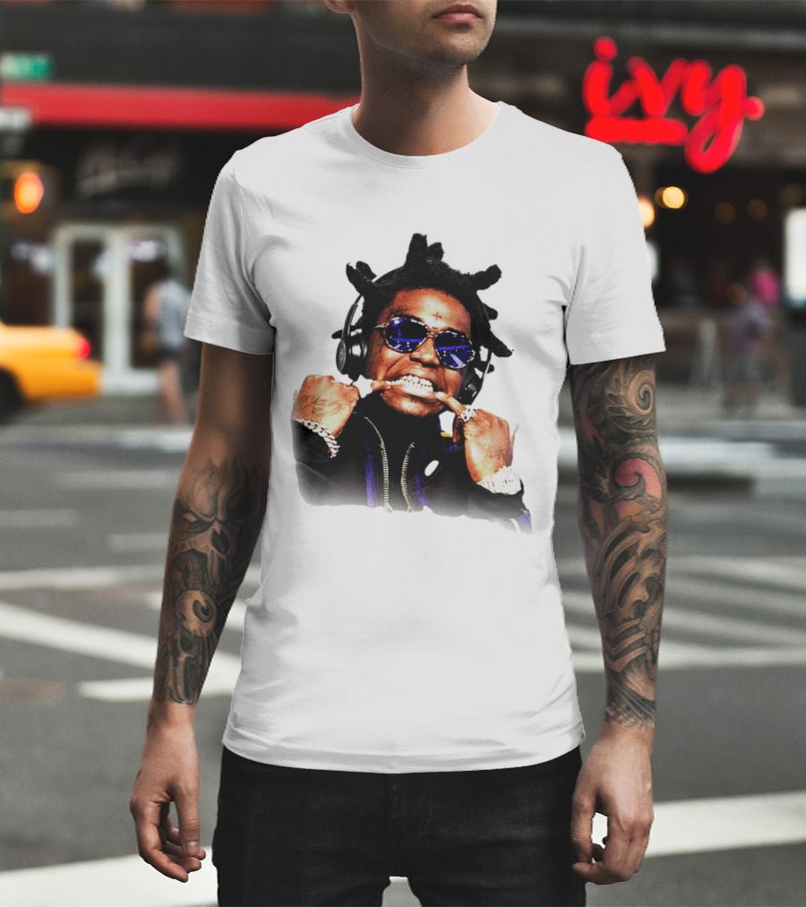Kodak Black Rapper With Blue Sunglasses Grills And Jewelry T-Shirt