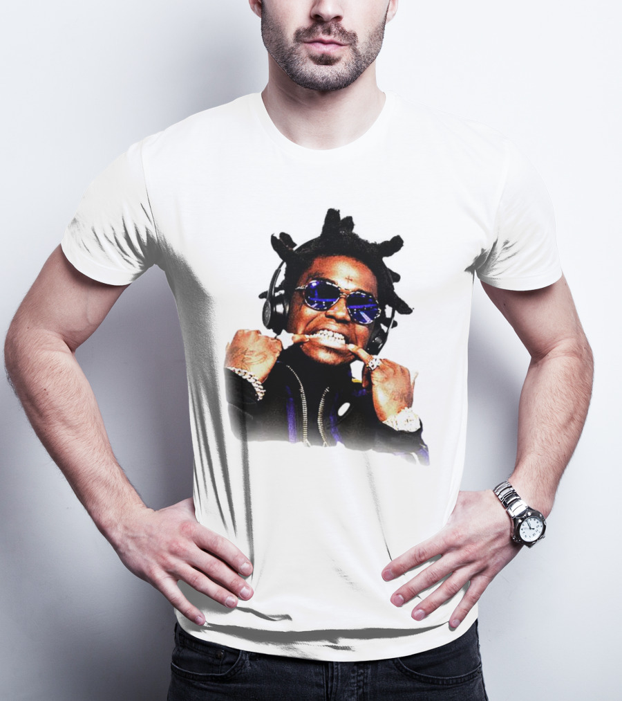 Kodak Black Rapper With Blue Sunglasses Grills And Jewelry T-Shirt