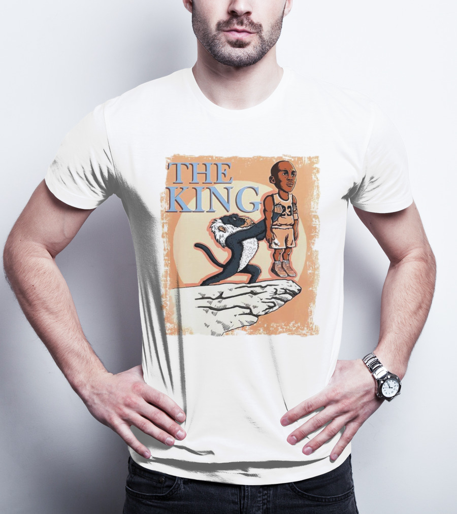 The King Michael Jordan Simba Parody With Rafiki And Basketball Jersey T-Shirt