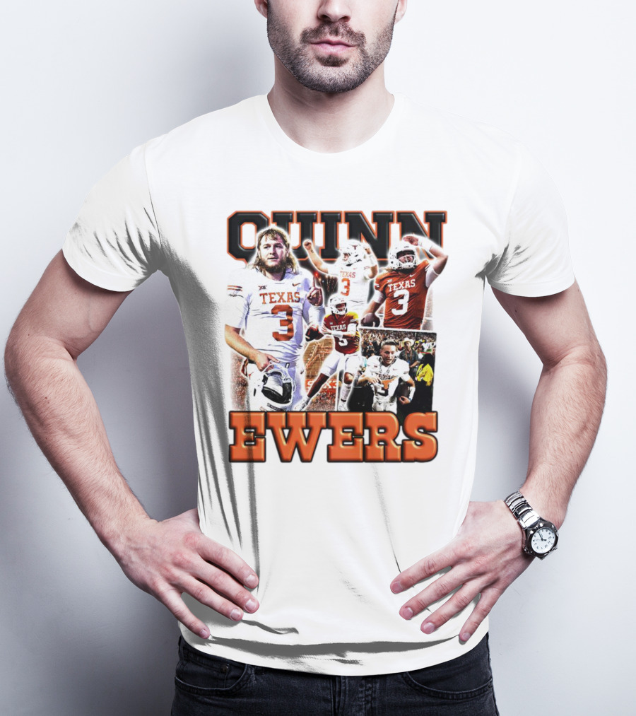 Quinn Ewers Texas Football Longhorns Number 3 T-Shirt