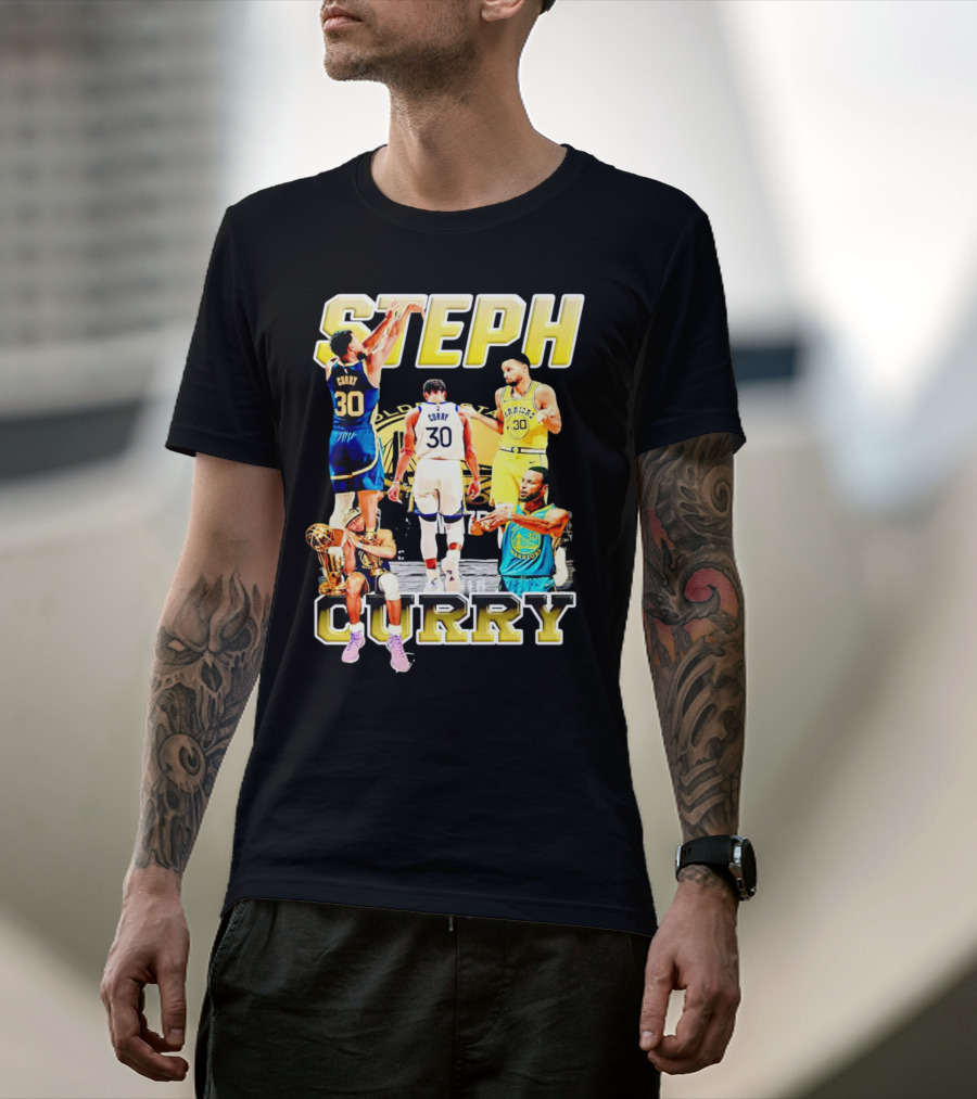 Steph Curry Golden State Warriors NBA Champion Iconic Moments T-Shirt