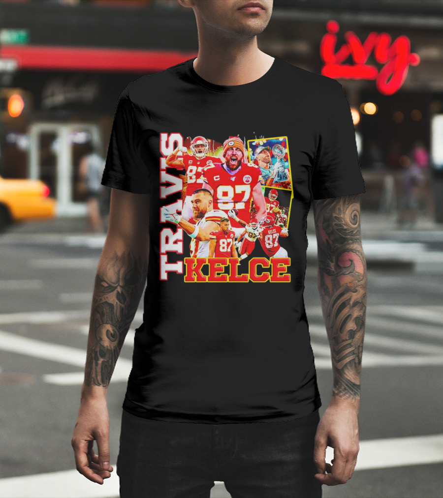 Travis Kelce Kansas City Chiefs 87 Football Champion T-Shirt