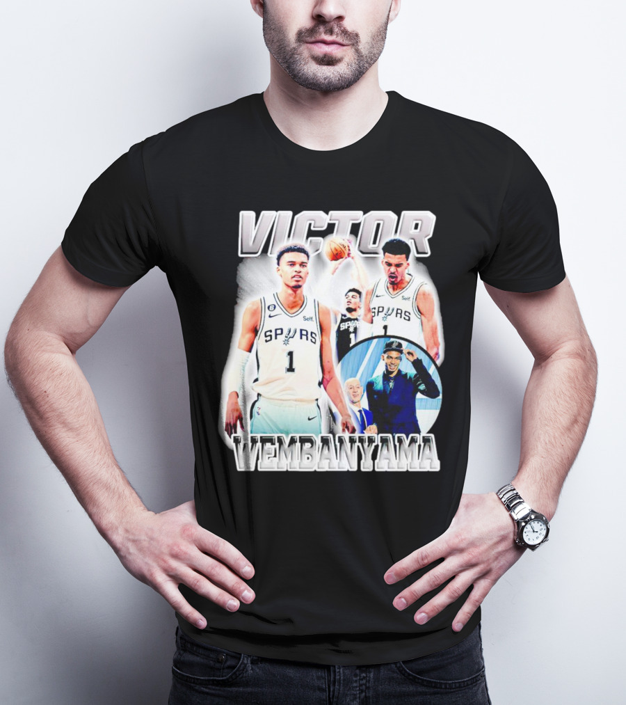Victor Wembanyama Spurs Basketball Player NBA Draft Highlight T-Shirt