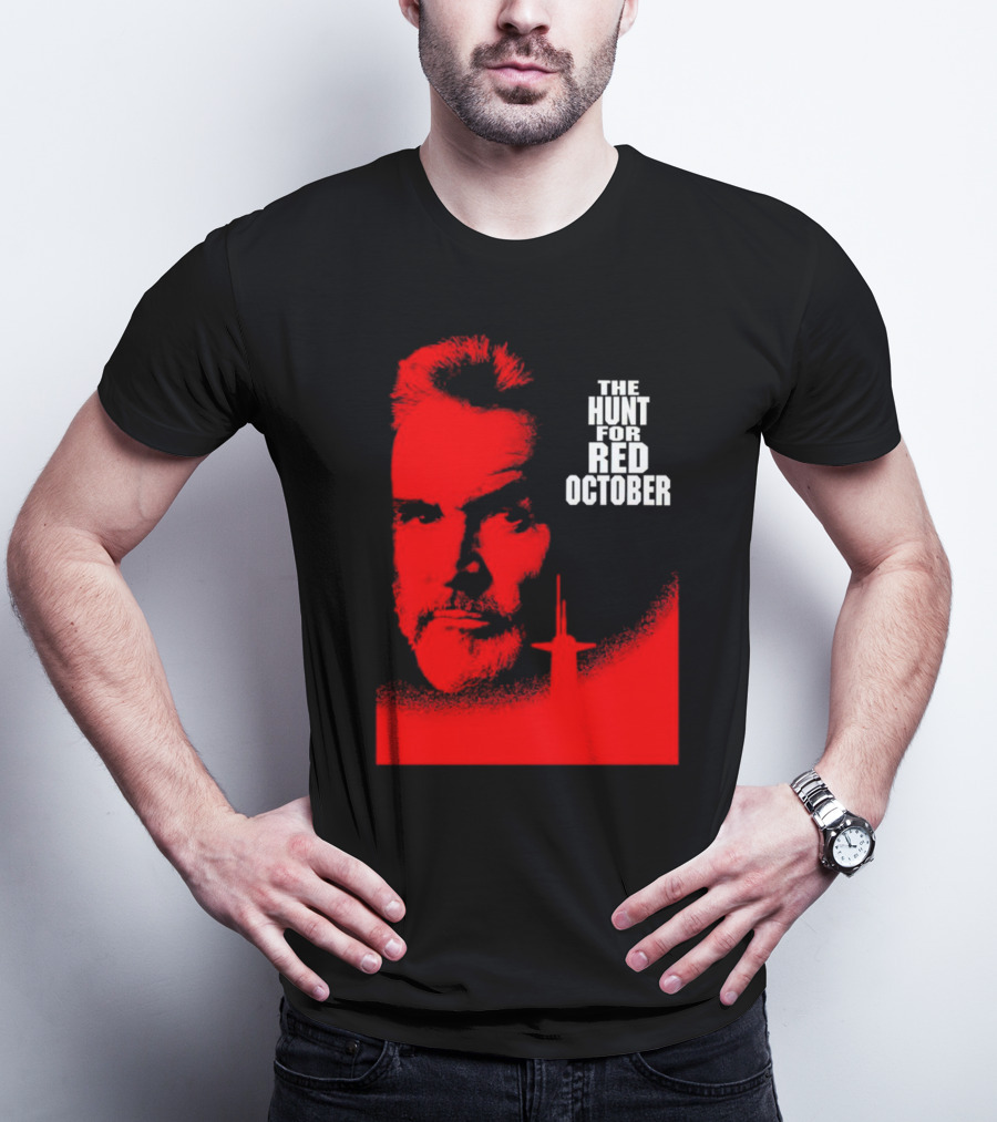 The Hunt For Red October Sean Connery Red Submarine Image T-Shirt