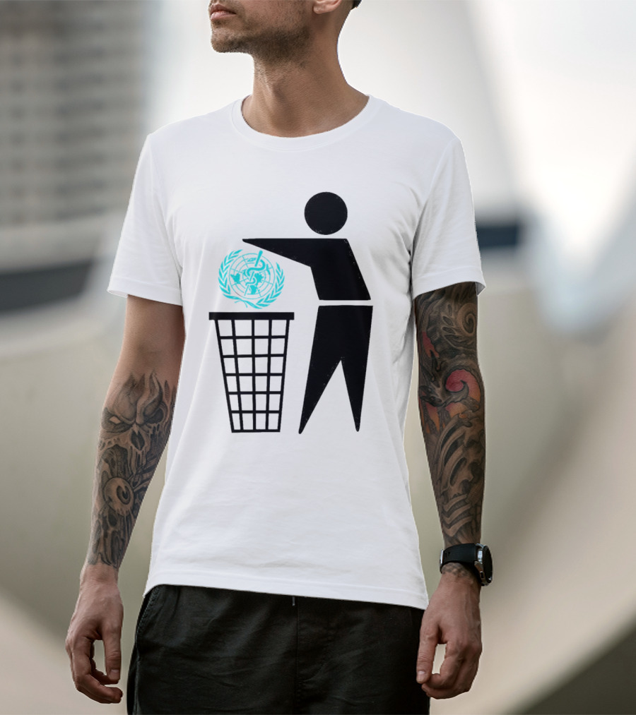 Bin The WHO Emblem Discard Gesture T-Shirt