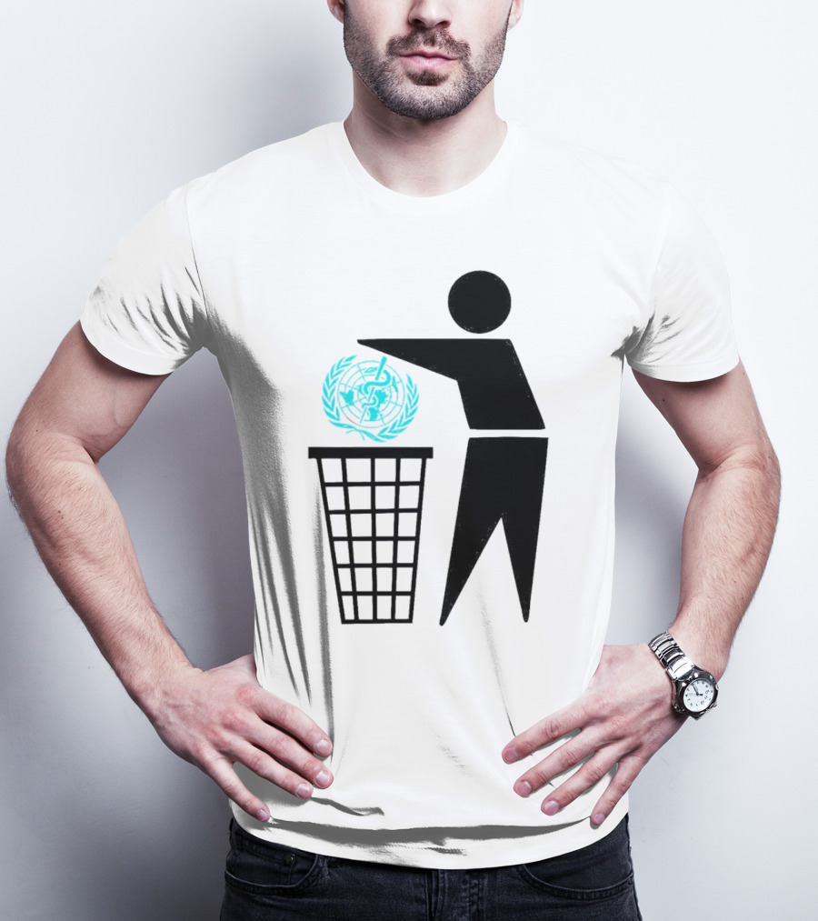 Bin The WHO Emblem Discard Gesture T-Shirt