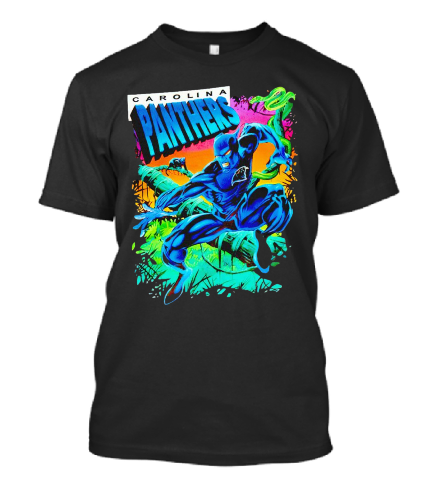 Carolina Panthers Black Panther Jungle Action T-Shirt
