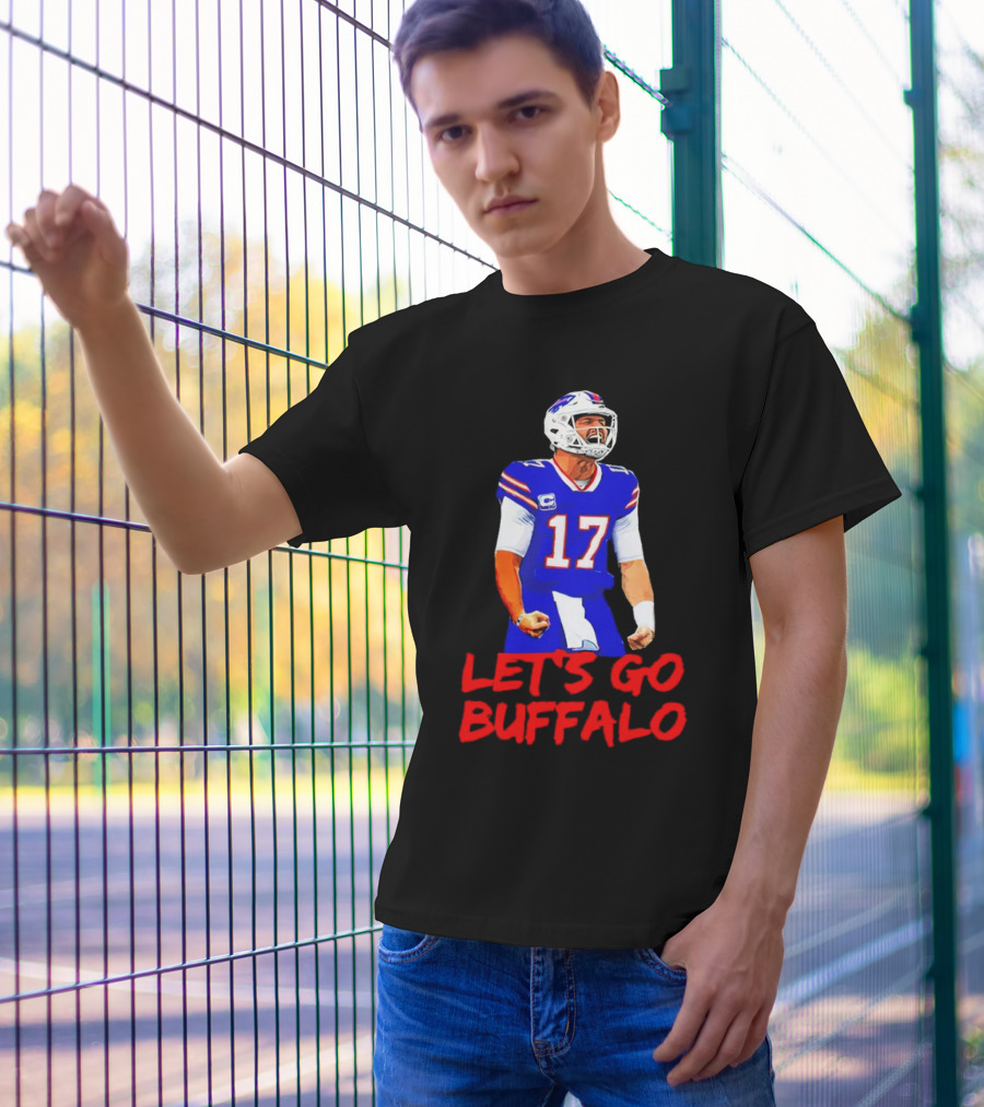 Let's Go Buffalo Bills Josh Allen 17 T-Shirt