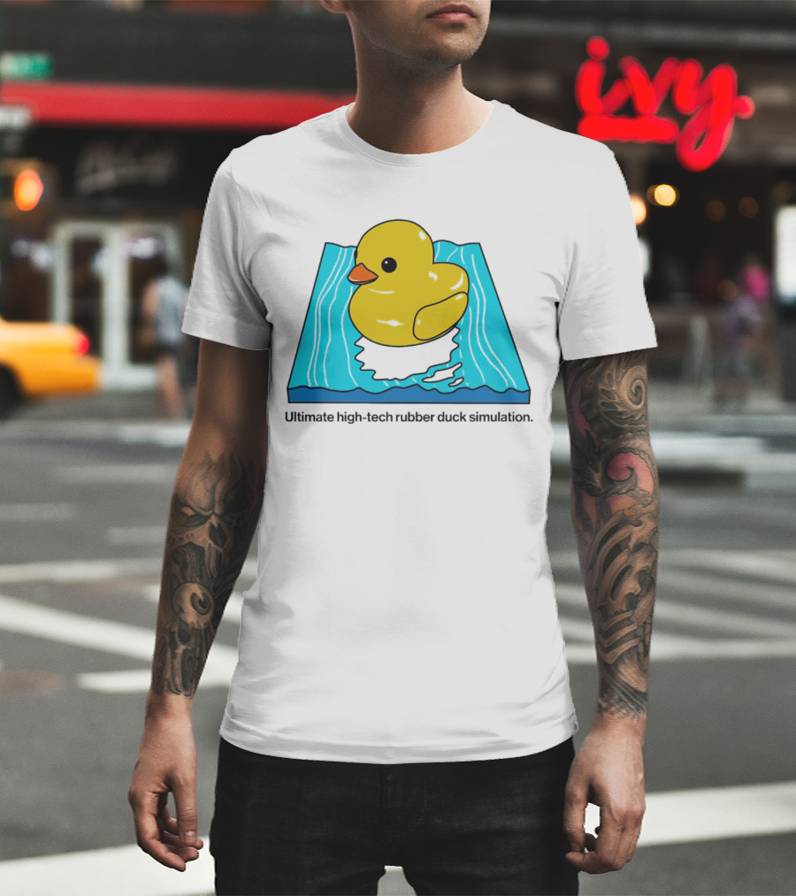 Ultimate High-Tech Rubber Duck Simulation Pool Platform T-Shirt