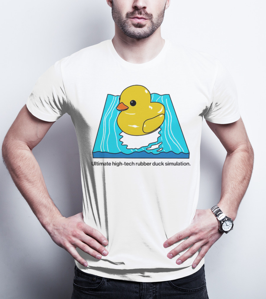 Ultimate High-Tech Rubber Duck Simulation Pool Platform T-Shirt