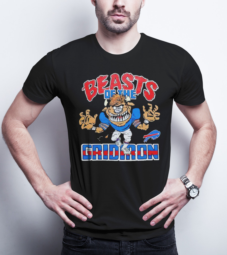 Buffalo Bills Beasts Of The Gridiron Football Monster T-Shirt