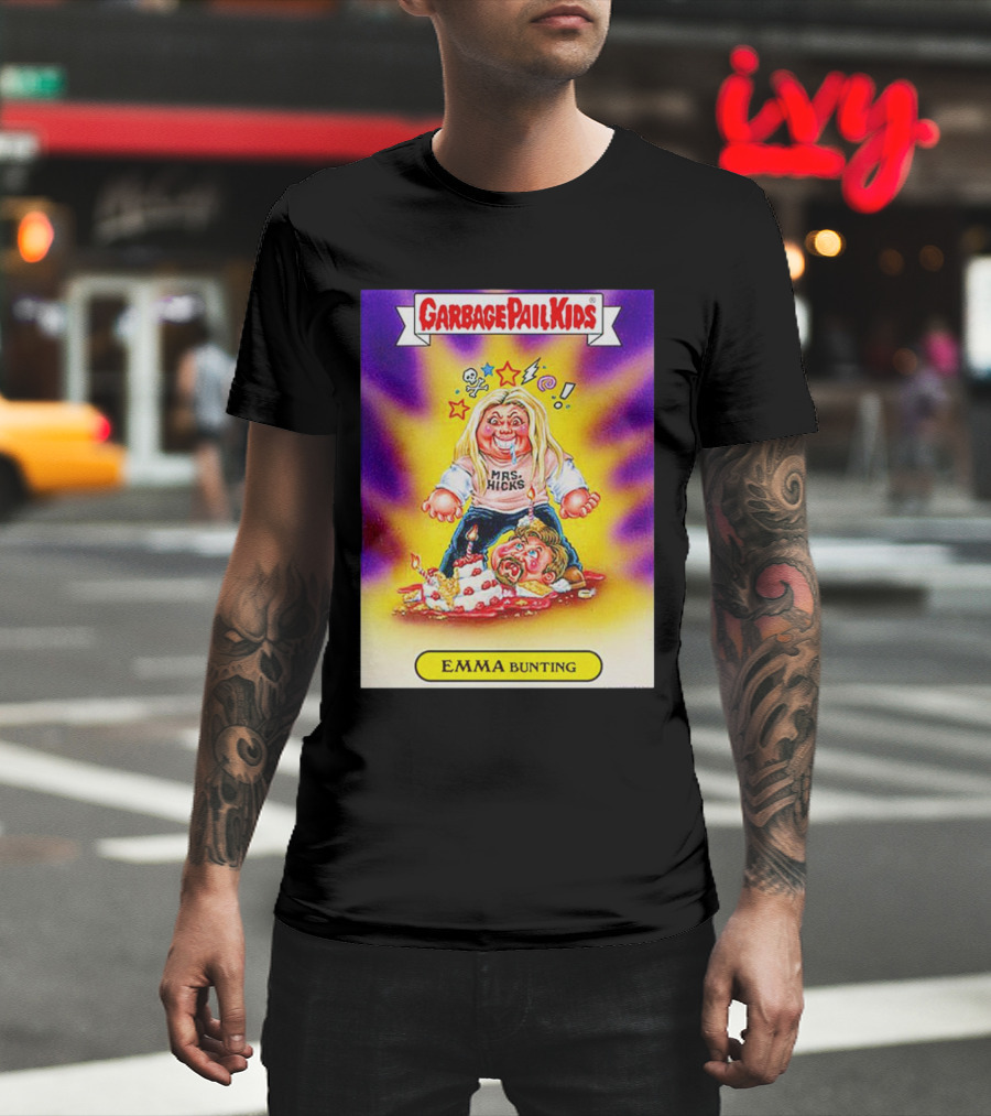 Garbage Pail Kids Emma Bunting Mrs. Hicks Caricature T-Shirt