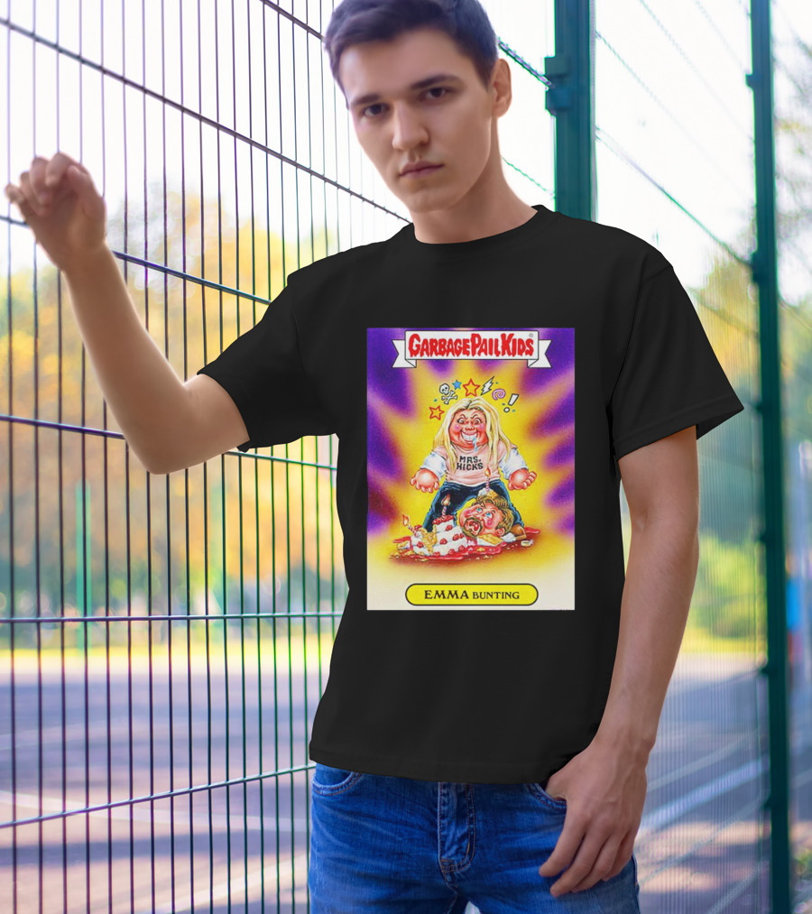 Garbage Pail Kids Emma Bunting Mrs. Hicks Caricature T-Shirt