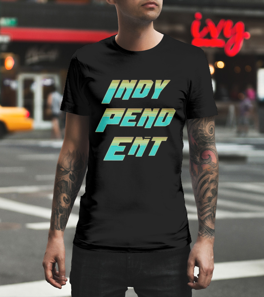 Indy Pend Ent Retro-style Text T-Shirt
