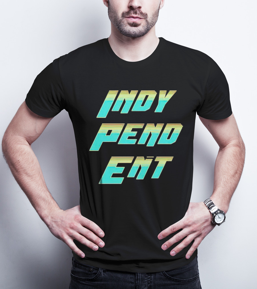 Indy Pend Ent Retro-style Text T-Shirt