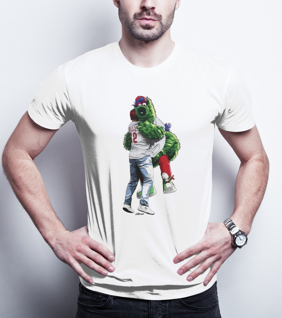 Jason Kelce Phillie Phanatic Hug Philadelphia Phillies T-Shirt
