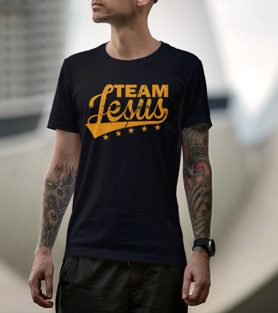 Team Jesus Vintage Style Retro Stars T-Shirt