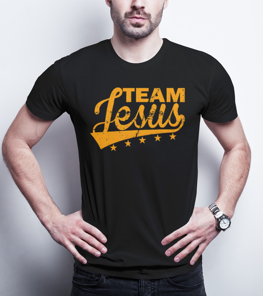 Team Jesus Vintage Style Retro Stars T-Shirt