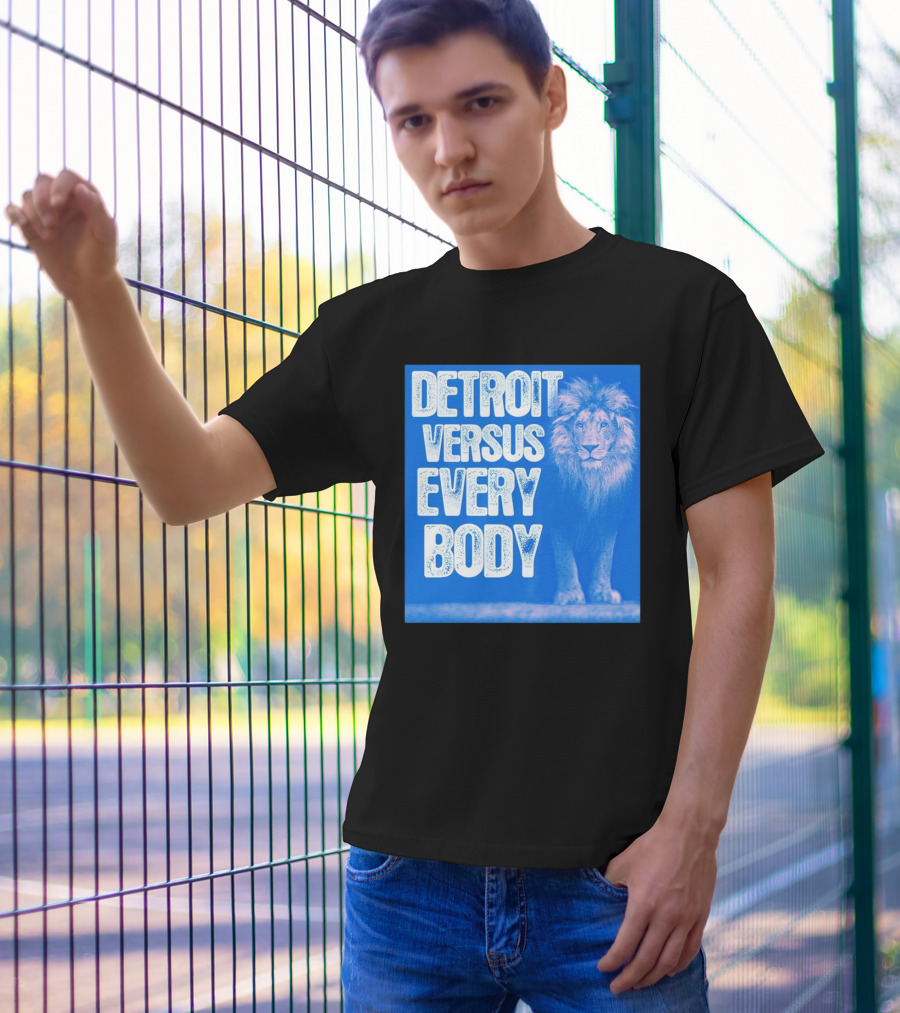 Detroit Lions Versus Everybody Lion T-Shirt