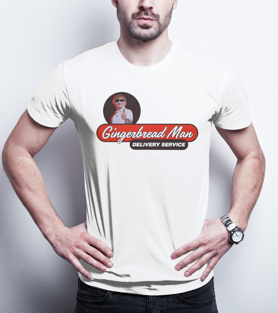 Gingerbread Man Delivery Service Cool Thumbs Up T-Shirt