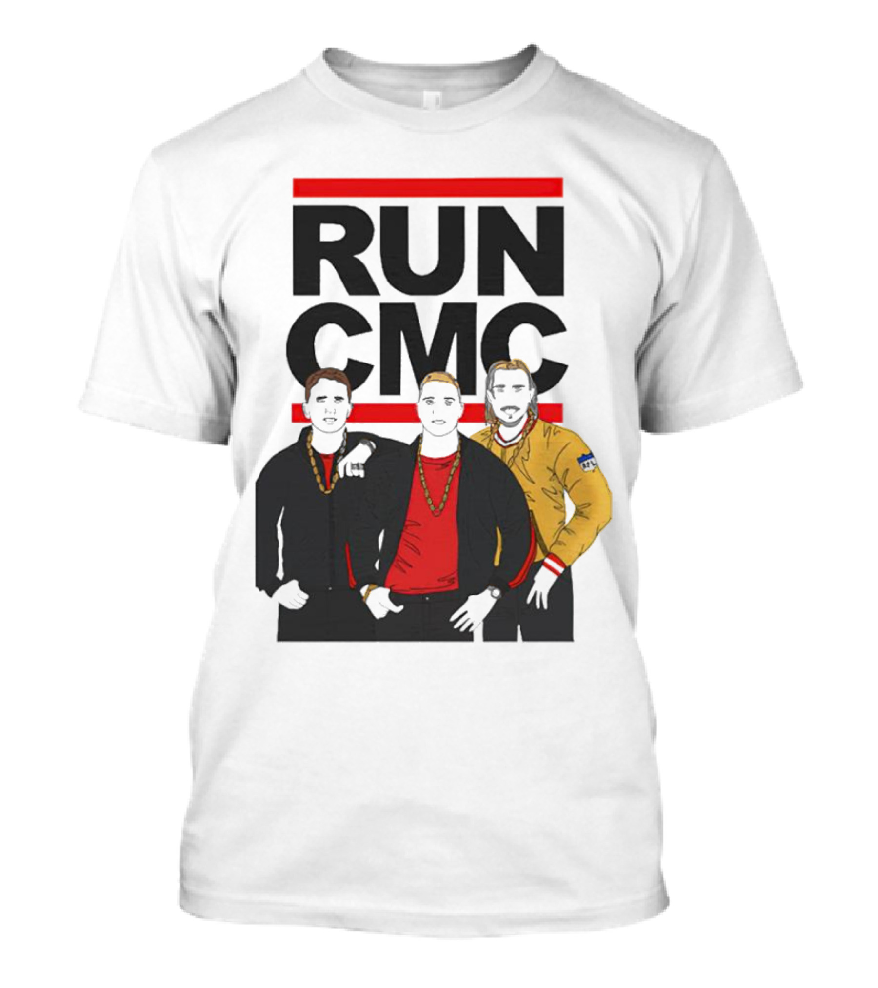 RUN CMC Remake Retro Hip-Hop Style Trio T-Shirt