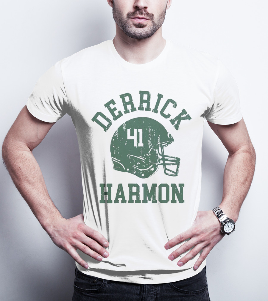 Derrick Harmon 41 Helmet Michigan State Spartans Football T-Shirt
