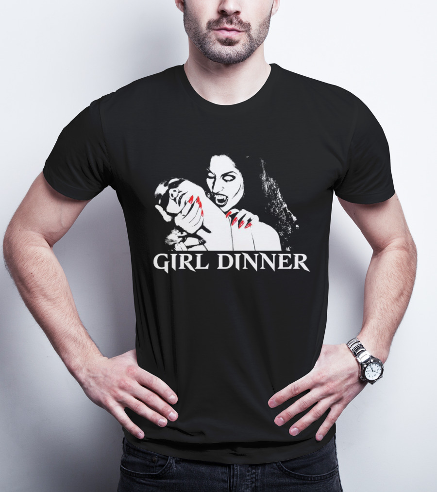 Girl Dinner Vampire Gothic Horror Aesthetic T-Shirt