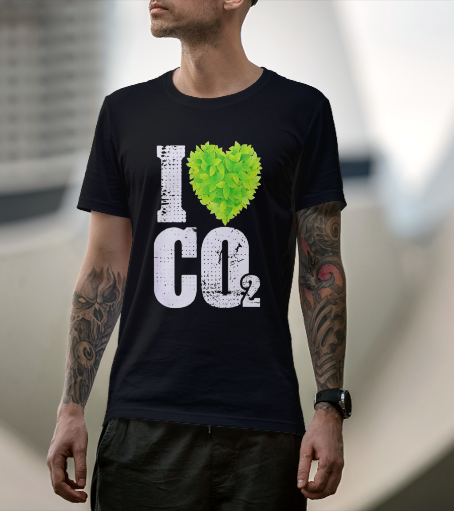 I Love CO2 Leaf Heart T-Shirt